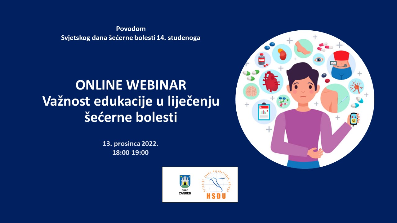 ONLINE WEBINAR – Važnost edukacije u liječenju šećerne bolesti